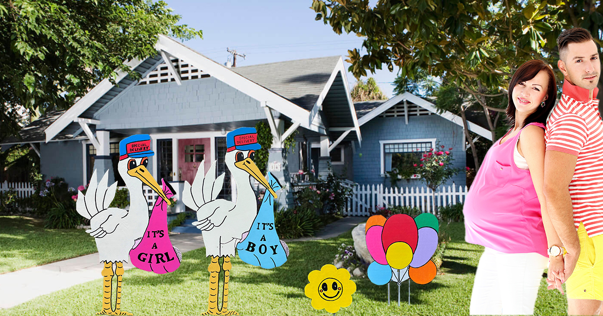 Houston Stork Sign Rentals | Yard Stork Rental | Stork Rentals Houston